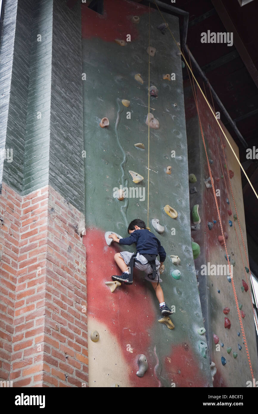 6 year old boy shows bravery and determination while climbing at ...