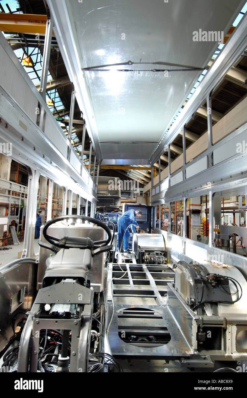 Assembly line worker at bus and coach manufacturing company East ...