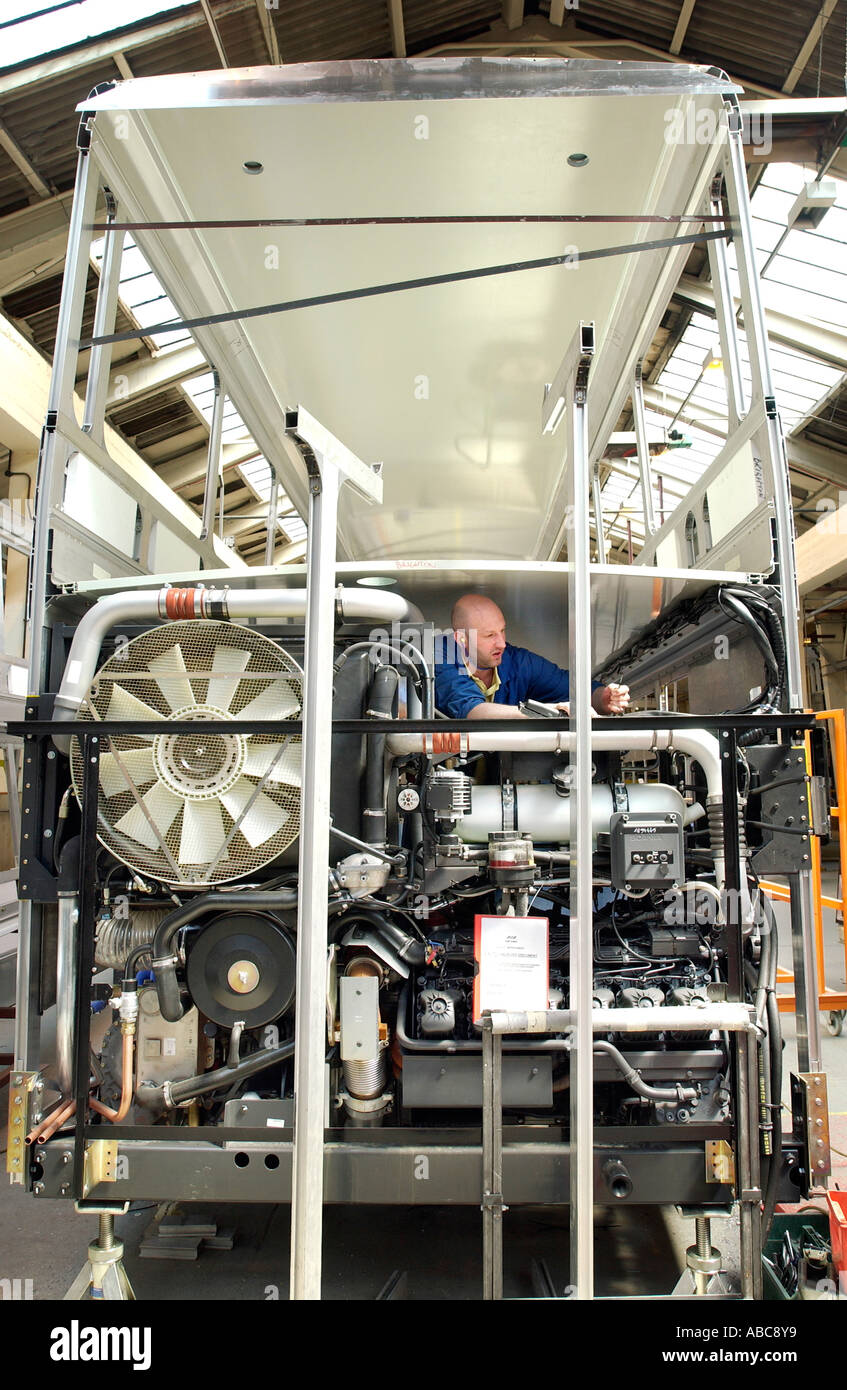 Assembly worker at bus and coach manufacturing company East Lancashire ...