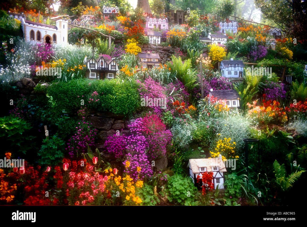 A model English village in Dunster Somerset UK Stock Photo - Alamy