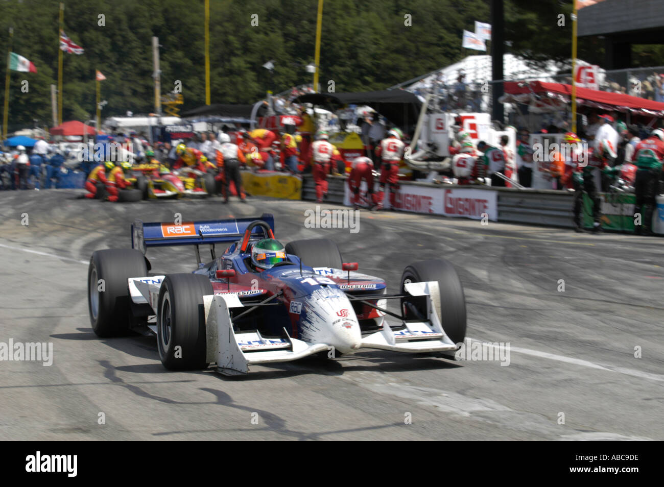 Darren Manning drives down the pit lane at the Champ Car Grand Prix of ...