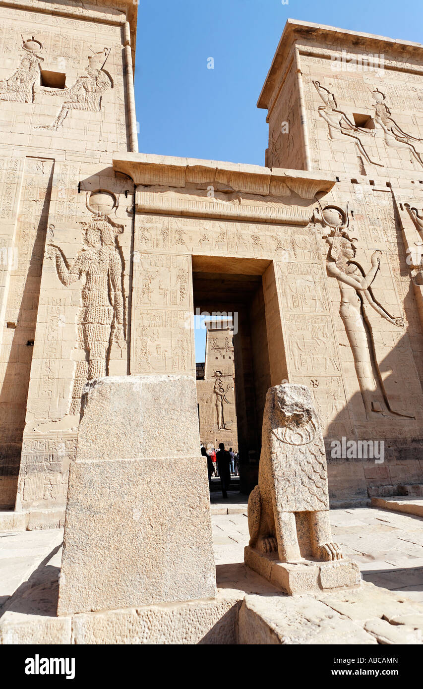 view of the Philae temple in aswan upper egypt Stock Photo - Alamy