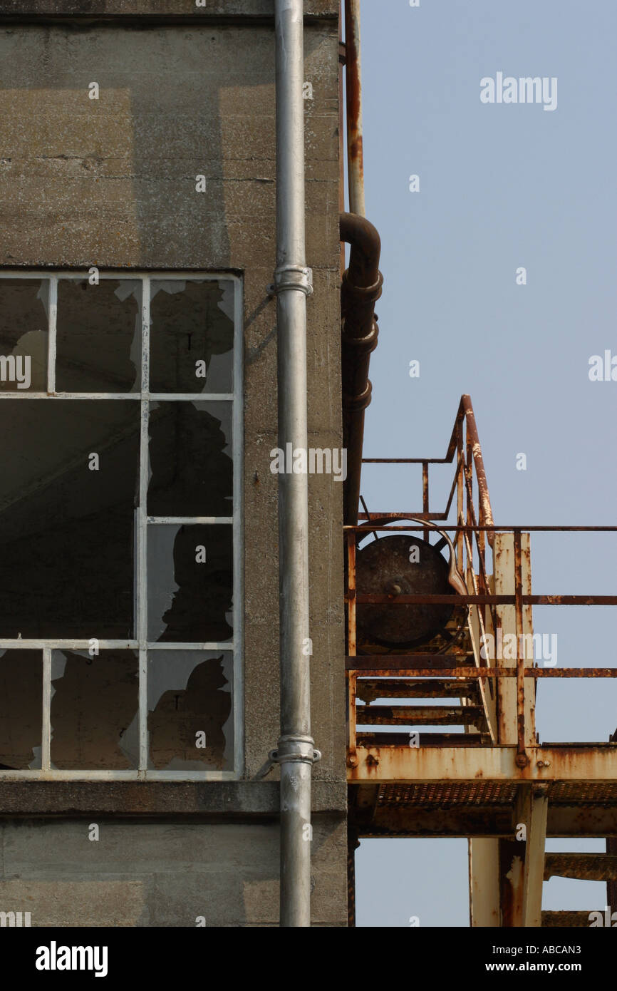 Derelict old former industrial factory building in decay Stock Photo ...