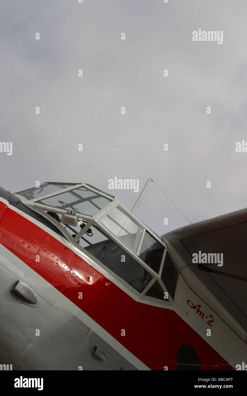 Antonov An-2 biplane cockpit detail designed in Soviet Russia USSR CCCP ...