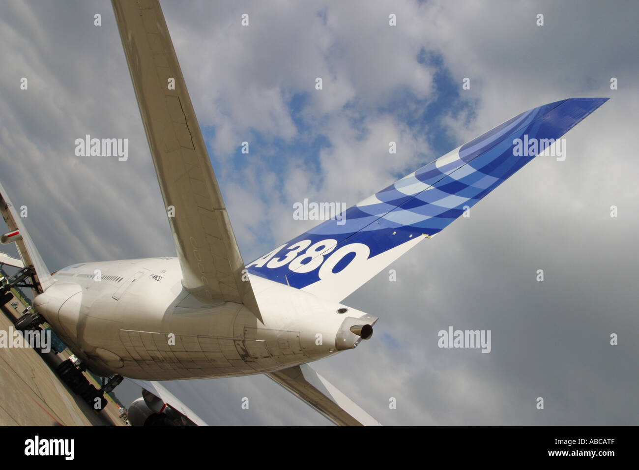 Airbus A380 Airbus rear view Stock Photo - Alamy