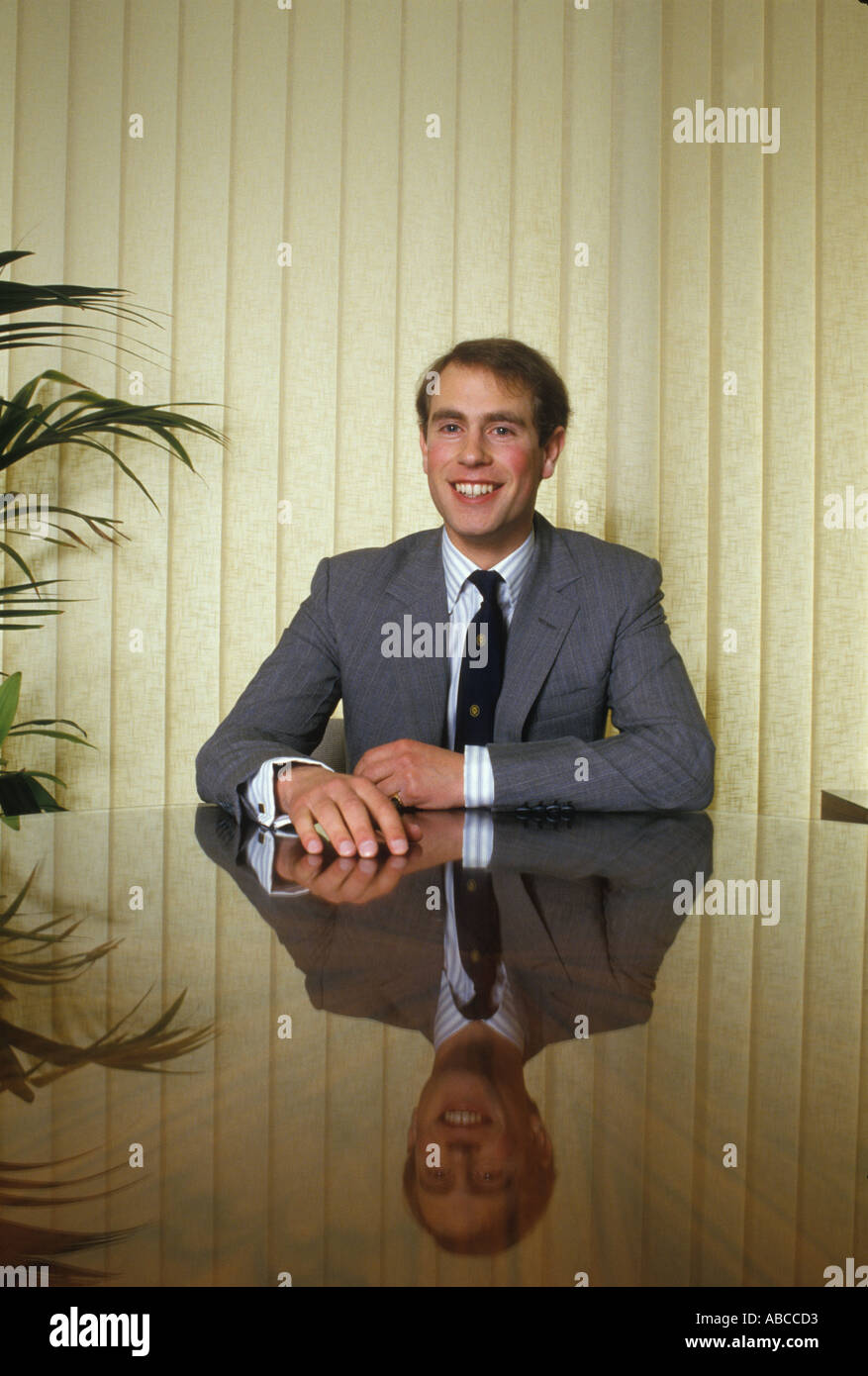 Prince Edward portrait 1980s UK London England HOMER SYKES Stock Photo ...