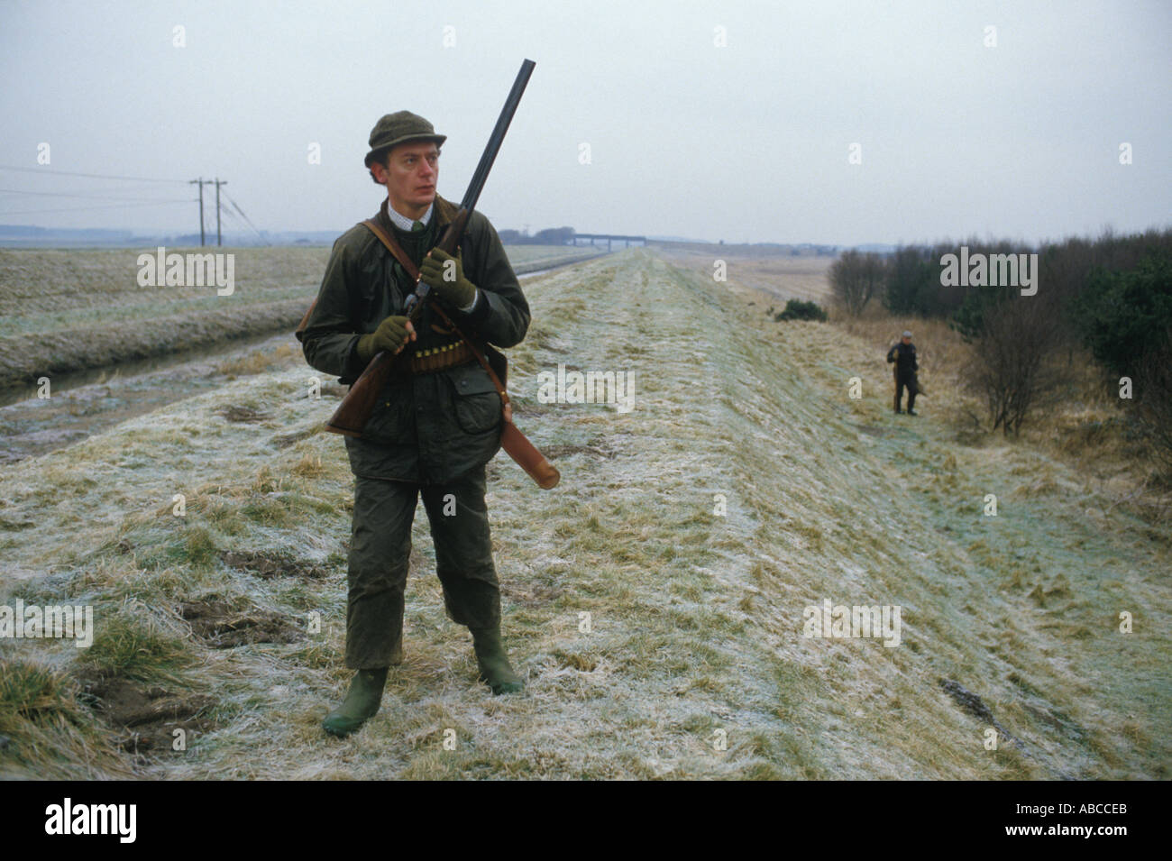 1980s Game bird shoot UK Pheasant Shooting private estate Lancashire ...