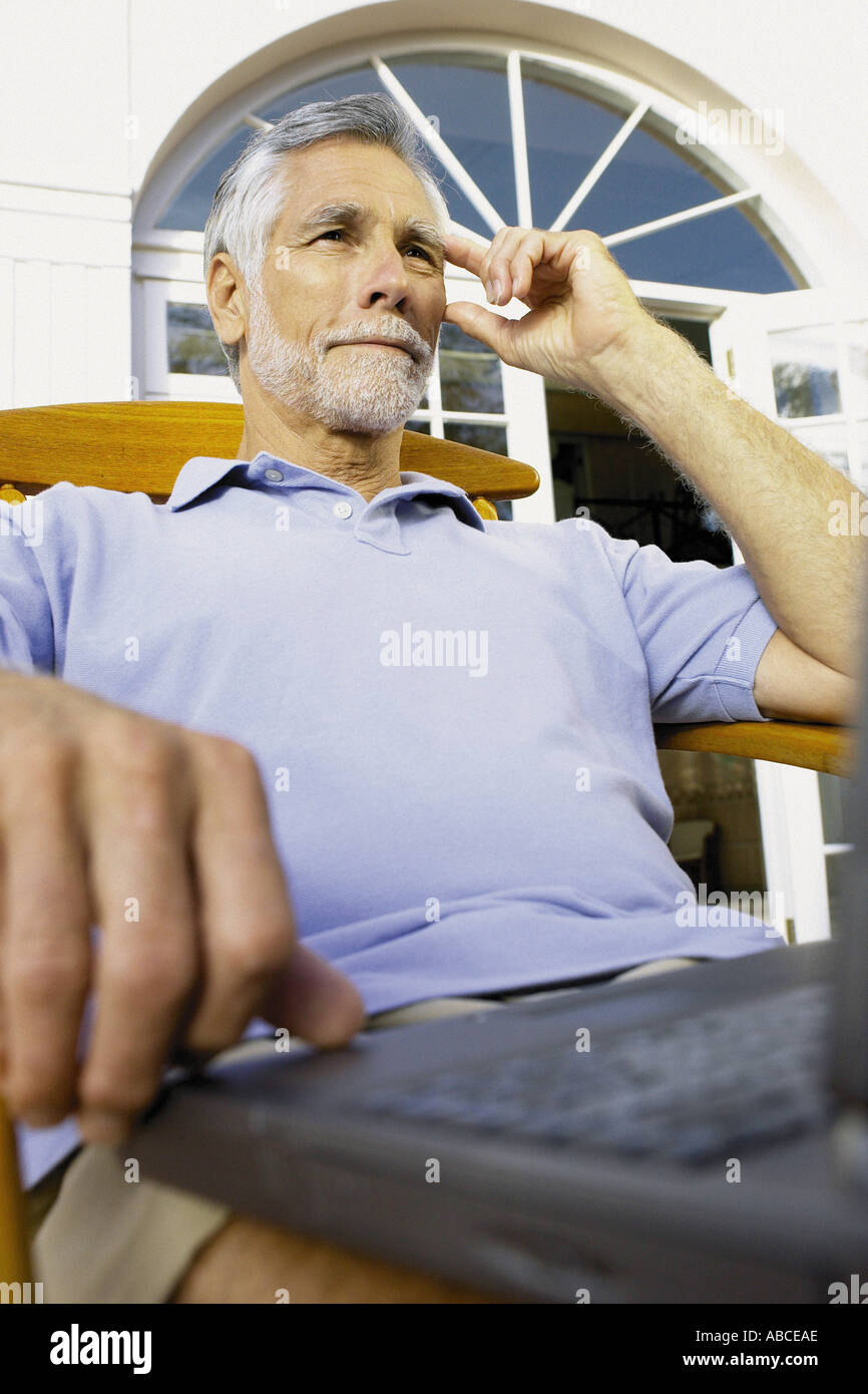 Seated Older Man High Resolution Stock Photography and Images - Alamy