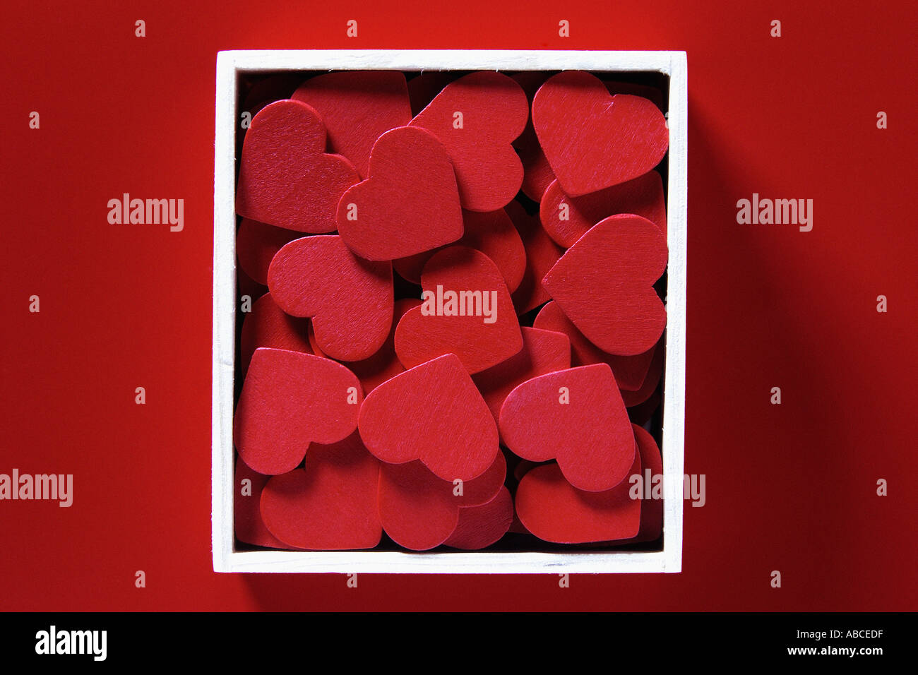 Heart shapes in box Stock Photo - Alamy