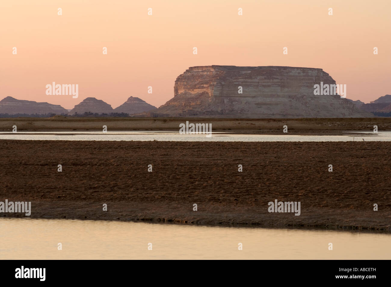 lake Siwa, the Great Sand Sea, Western desert, Siwa oasis, Egypt Stock ...