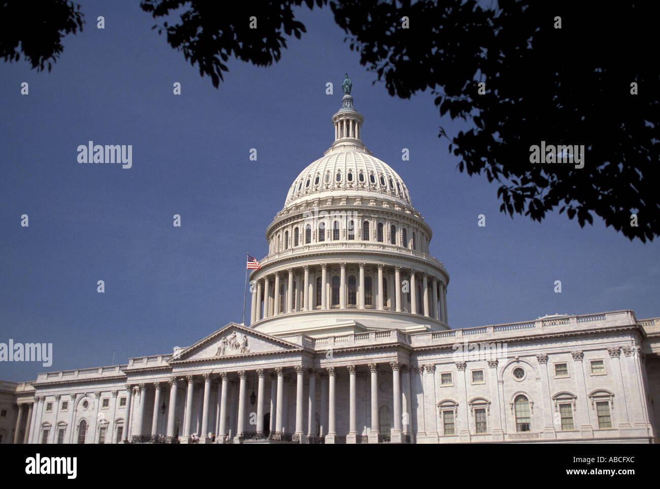 Washington DC capitol building rotunda iconic american symbol sunny ...