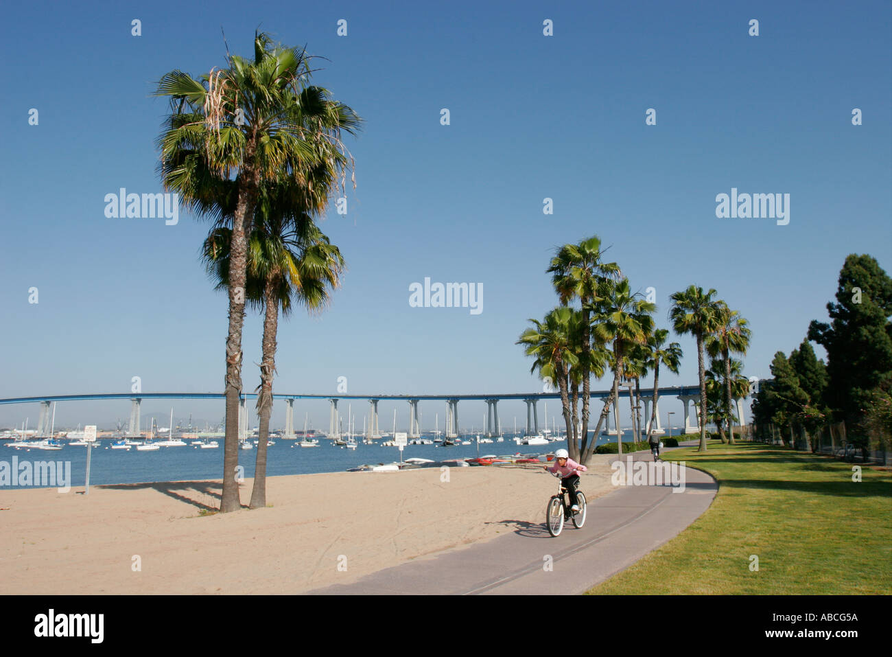 Bicycle Path Coronado Island San Diego California SD Stock Photo - Alamy