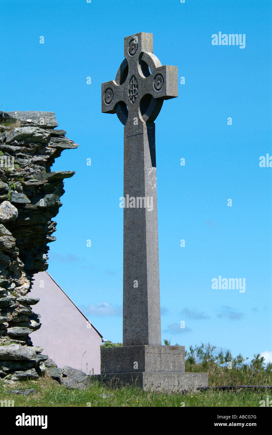 Celtic cross north wales hi-res stock photography and images - Alamy