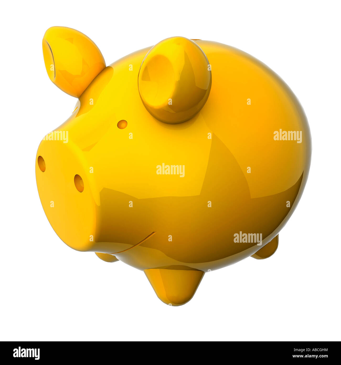 Golden yellow piggy bank Stock Photo - Alamy