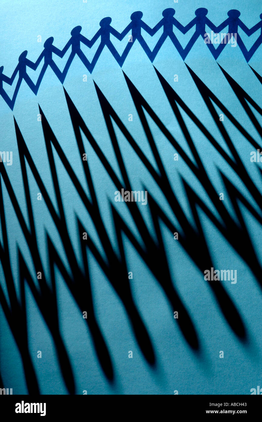 Paper chain people Stock Photo - Alamy