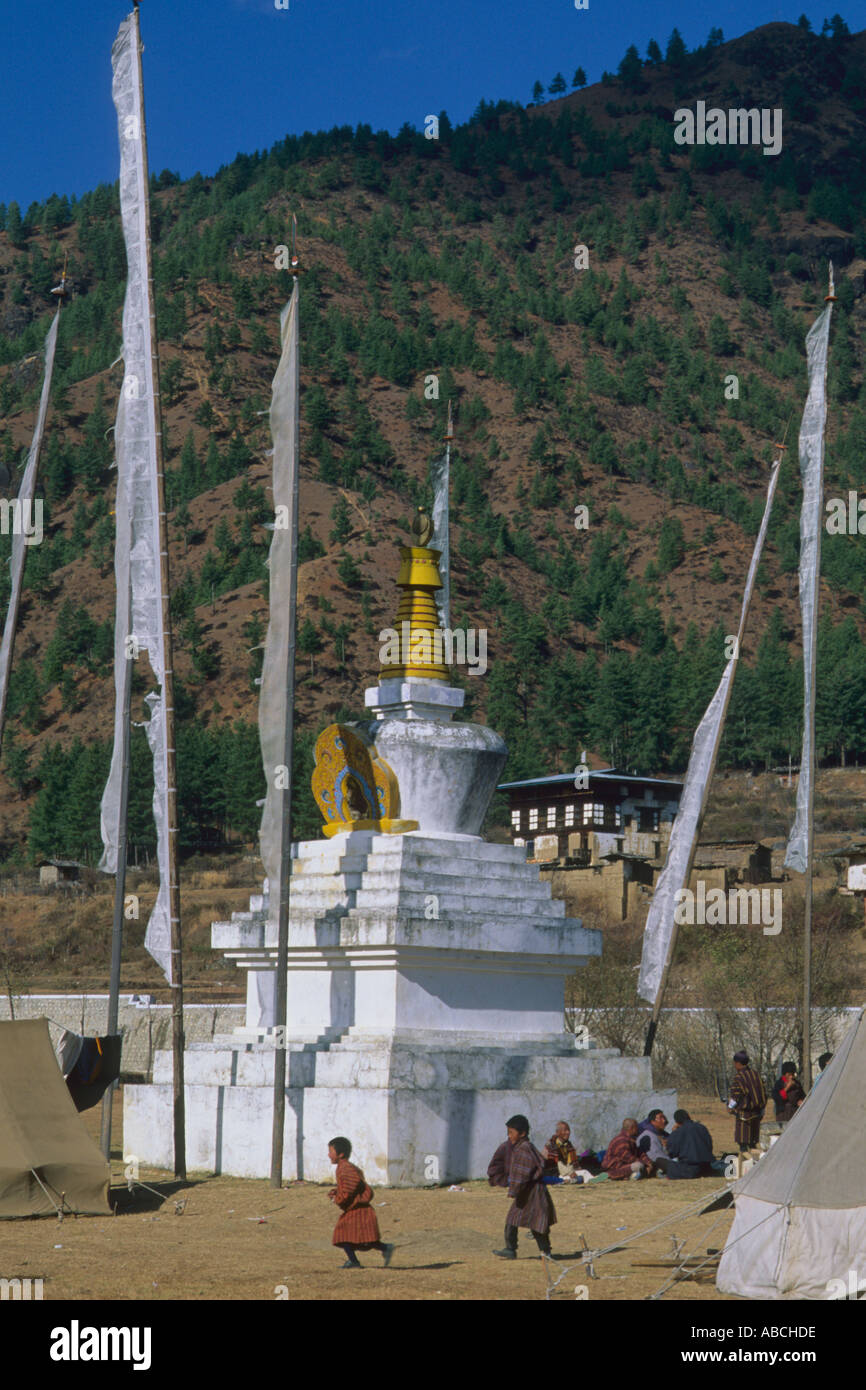 Bhutan Paro small chorten Stock Photo - Alamy
