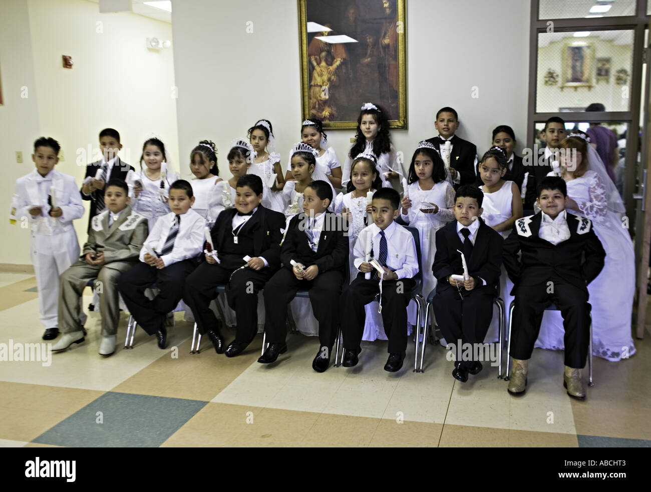 NORTH CAROLINA CHARLOTTE First Communion at Hispanic Catholic Church in ...
