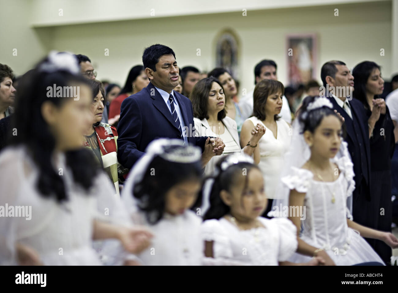 NORTH CAROLINA CHARLOTTE First Communion at Hispanic Catholic Church in ...