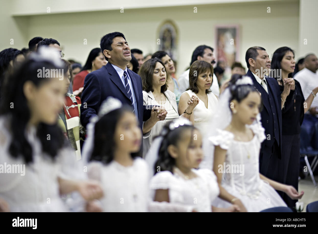 NORTH CAROLINA CHARLOTTE First Communion at Hispanic Catholic Church in ...