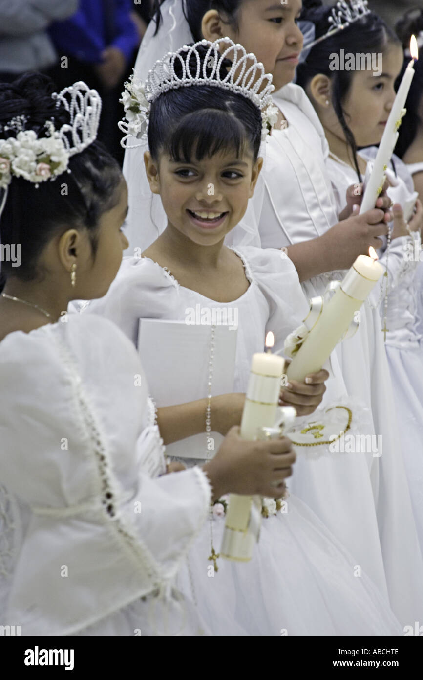 NORTH CAROLINA CHARLOTTE First Communion at Hispanic Catholic Church in ...