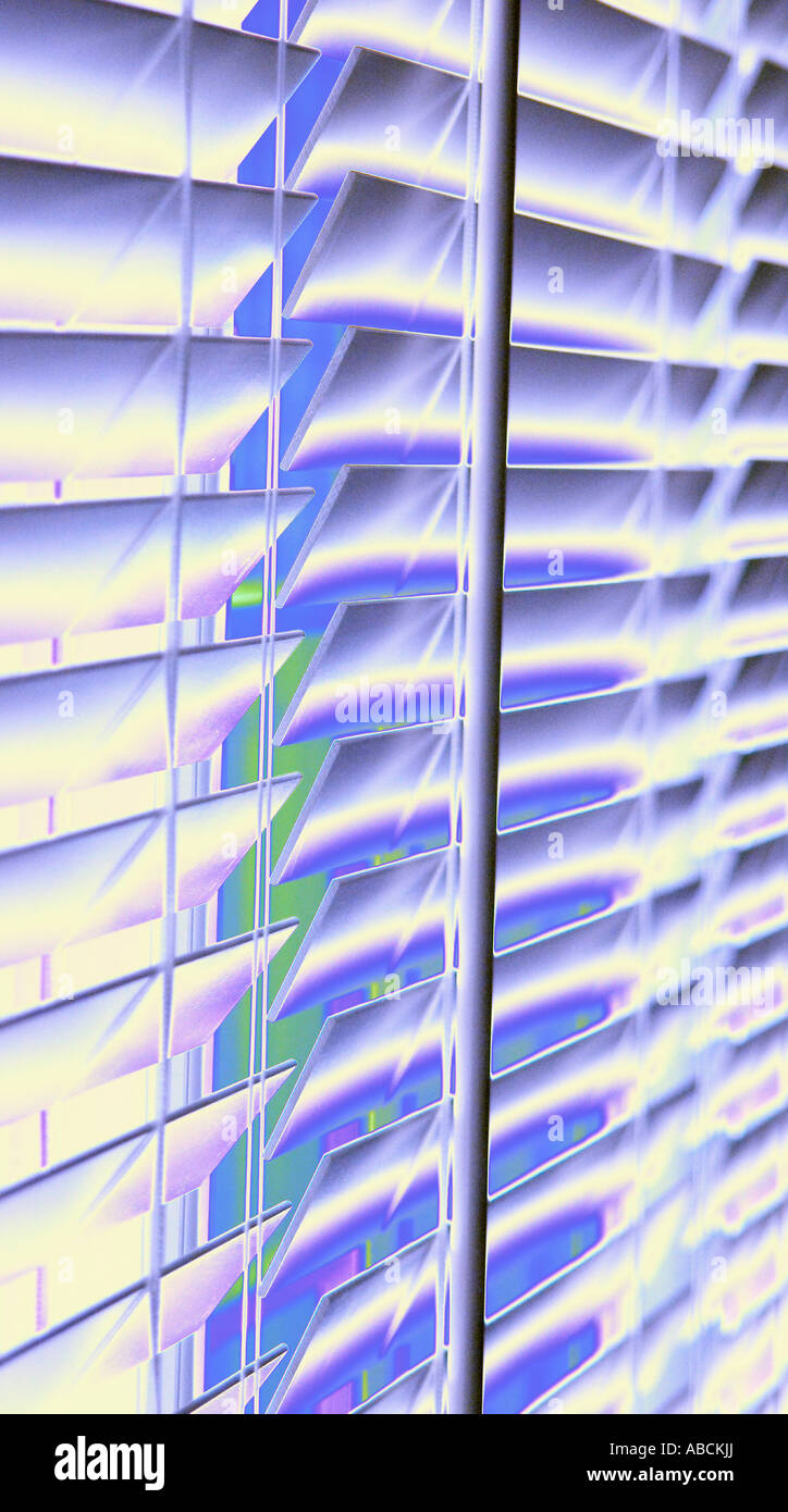 venetian blinds light shadow stripe closed drawn Stock Photo - Alamy