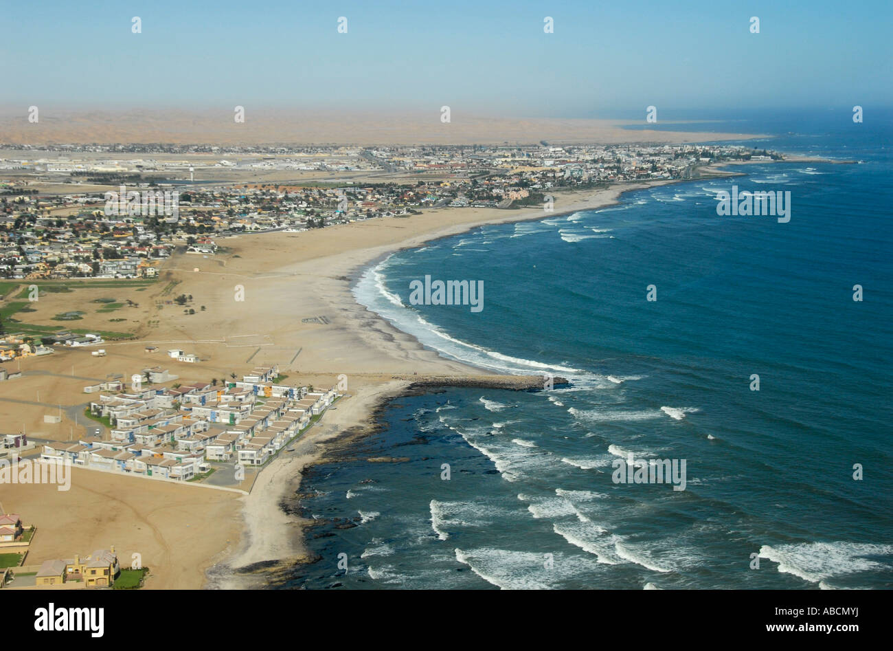 Aerial Swakomund Skeleton Coast Namibia Southern Africa Stock Photo - Alamy