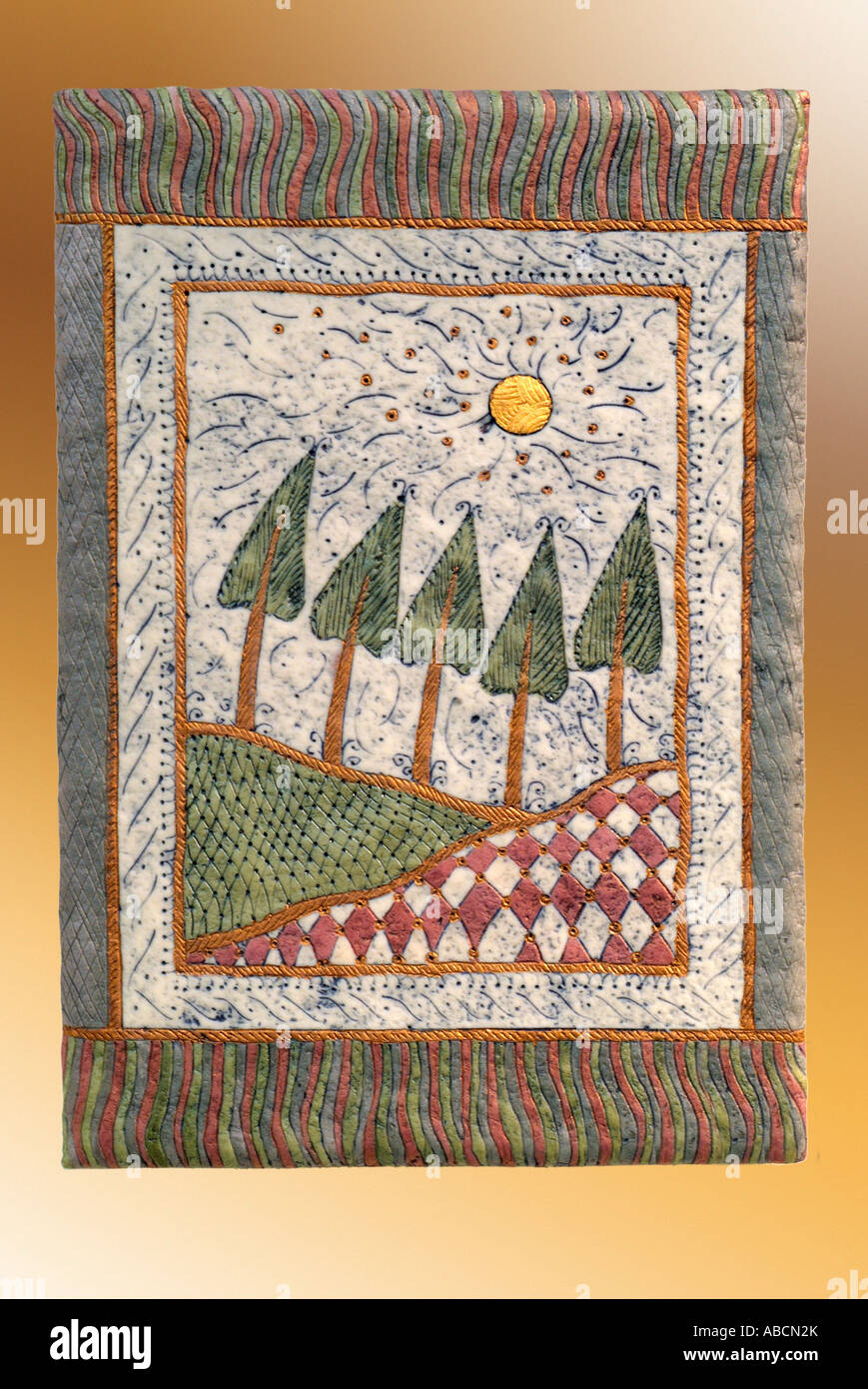 Fine quality porcelain wall panel intricate pattern design tree leaves ...