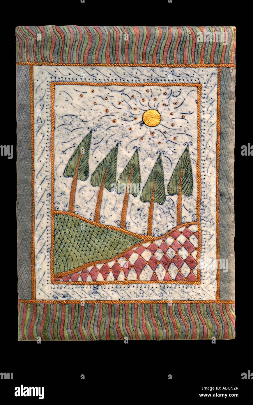 Fine quality porcelain wall panel intricate pattern design tree leaves ...