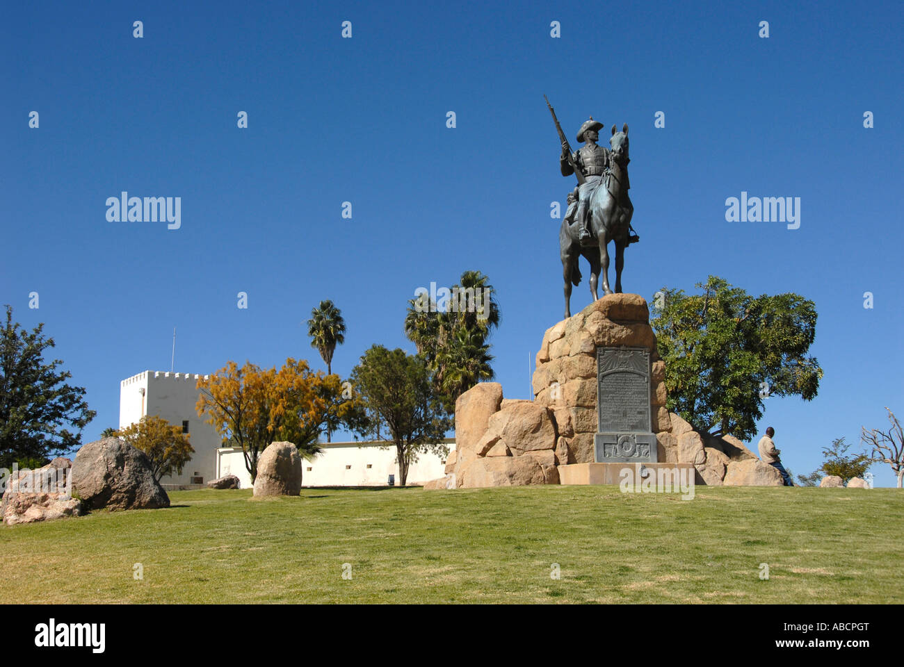 Equestrian Statue and Alte Feste Windhoek Namibia Stock Photo - Alamy