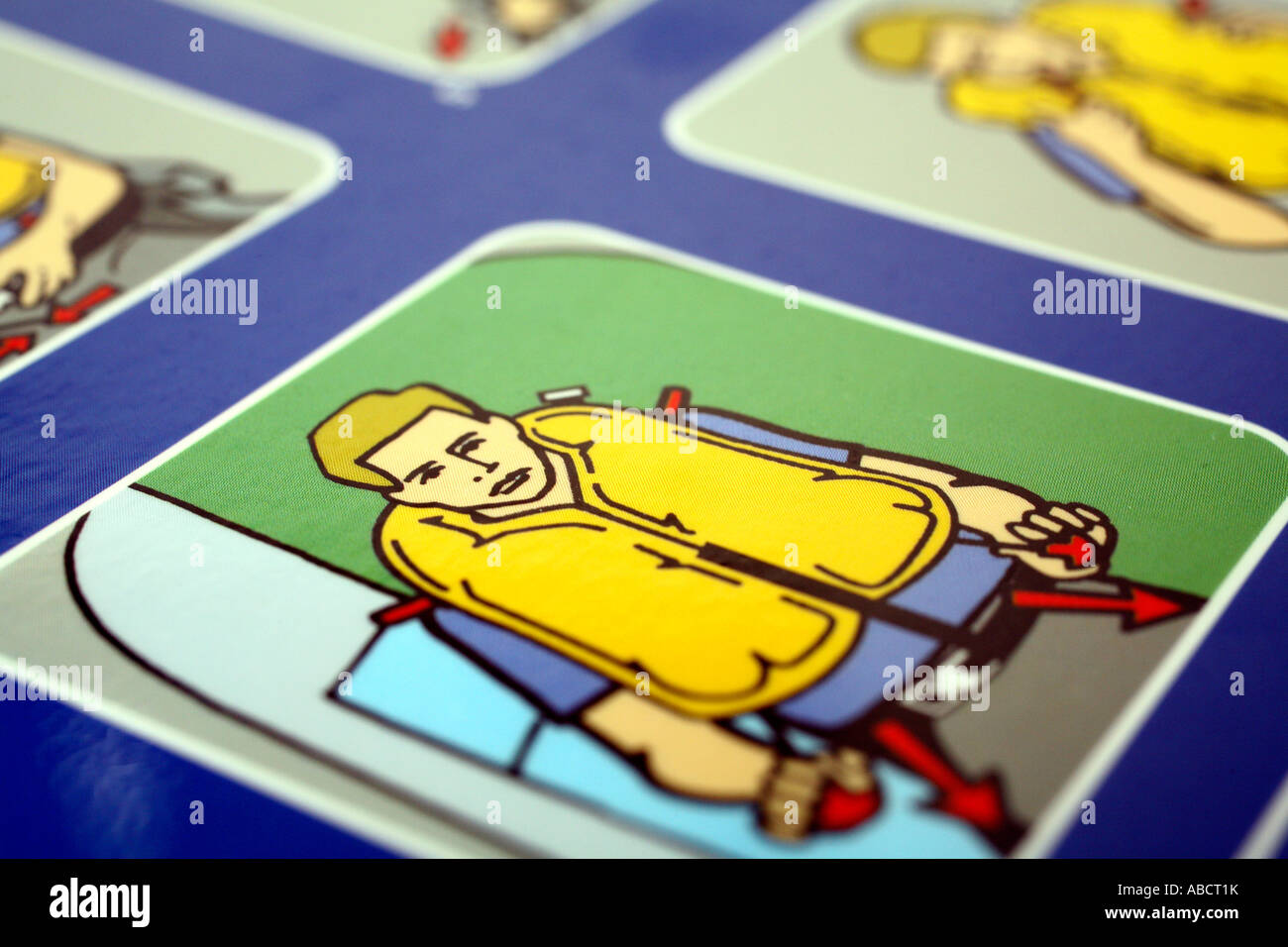 Airplane emergency exit card hi-res stock photography and images - Alamy