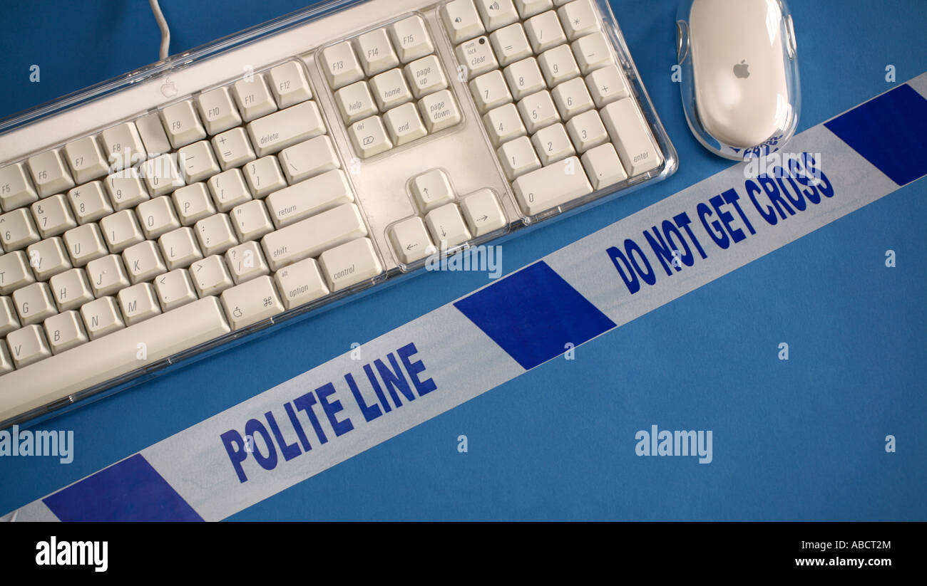 Polite Line, Do Not Get Cross Stock Photo - Alamy