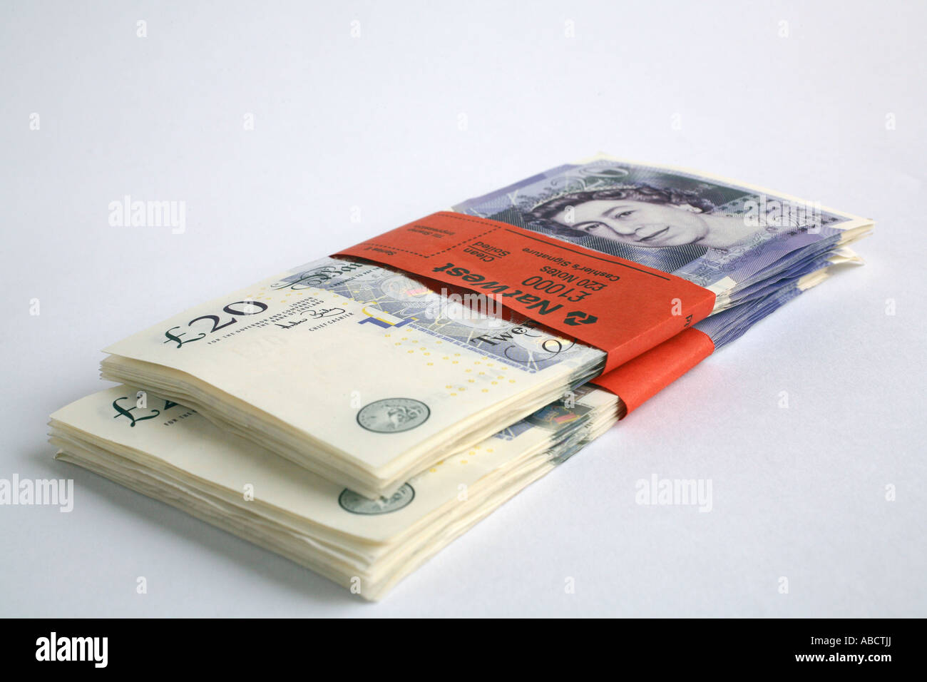 Twenty Pound Notes And Bundle Stock Photos & Twenty Pound Notes And ...