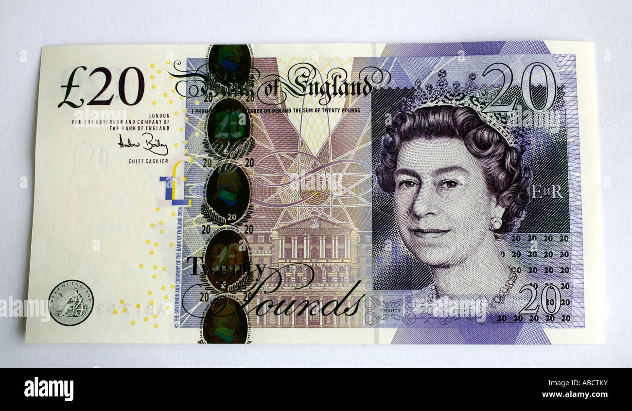 New Twenty pound note, 2007 Stock Photo - Alamy
