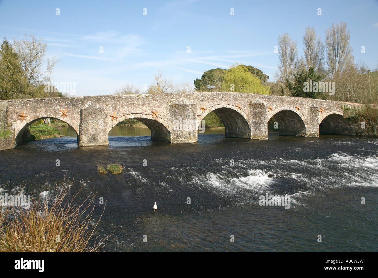 Bridge over the River Exe, Bickleigh, Devon, England Stock Photo - Alamy