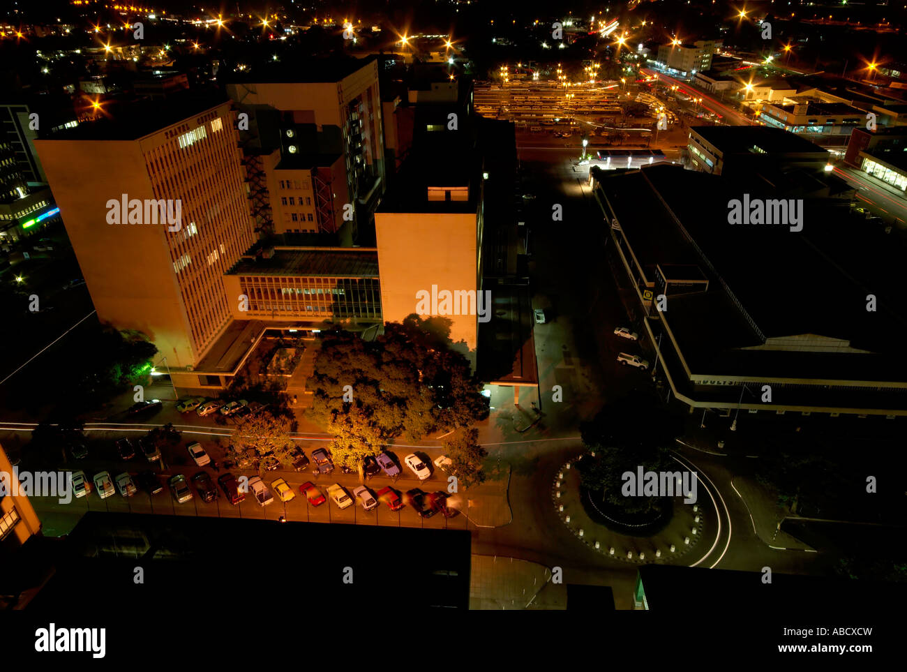 CBD of Harare, Zimbabwe at night Stock Photo - Alamy