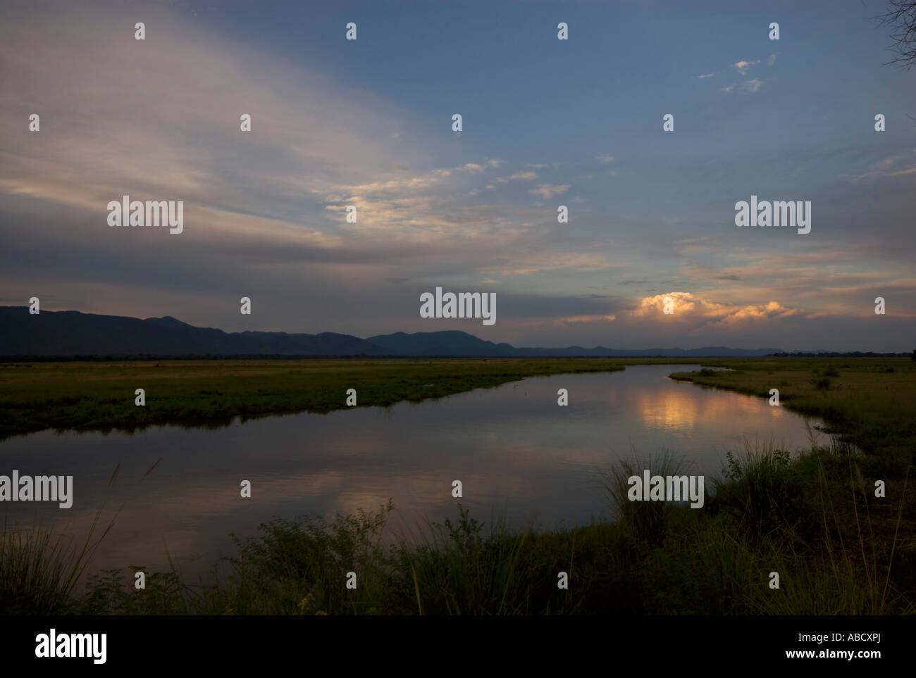 The view of the Zambezi river from the mouth of the Mana river in ...