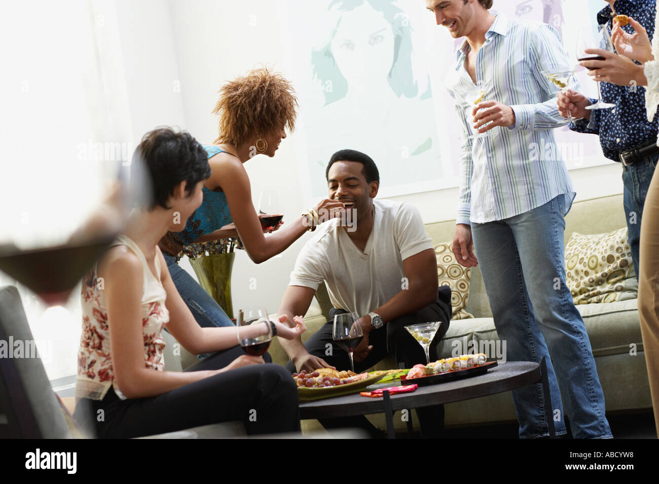 Woman canape party hi-res stock photography and images - Alamy