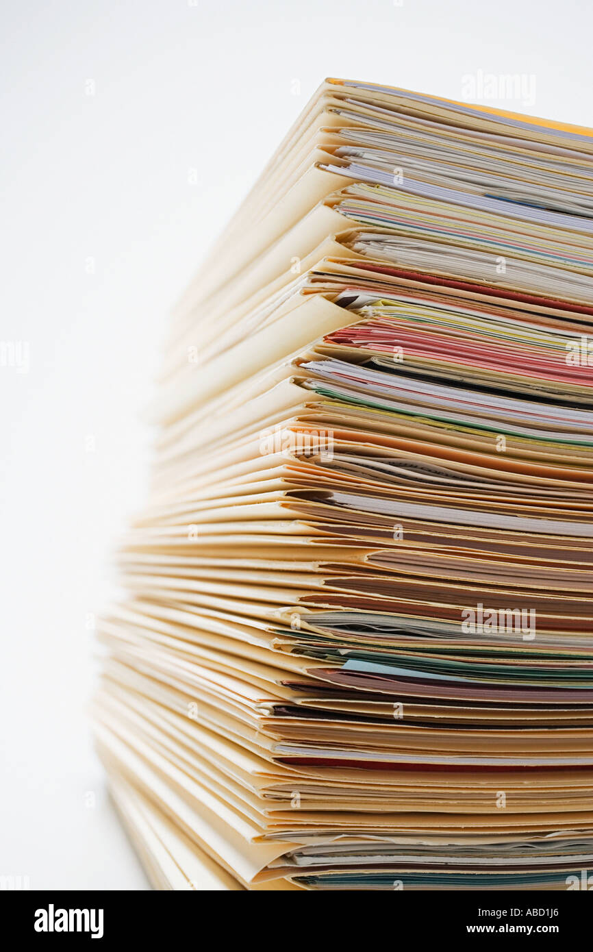 Stack of files and paperwork Stock Photo - Alamy