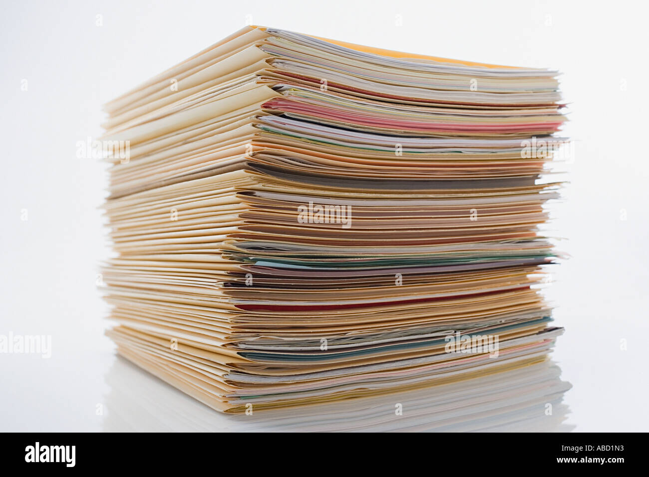 Pile of paperwork in files Stock Photo - Alamy