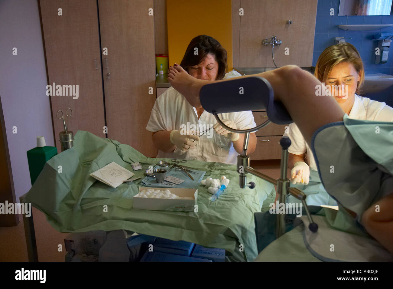 surgery in maternity room Stock Photo - Alamy