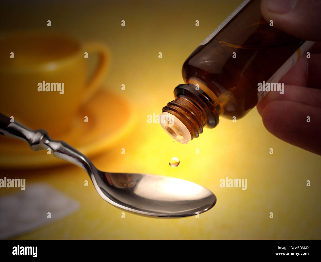 Medicine bottle with drops Stock Photo - Alamy