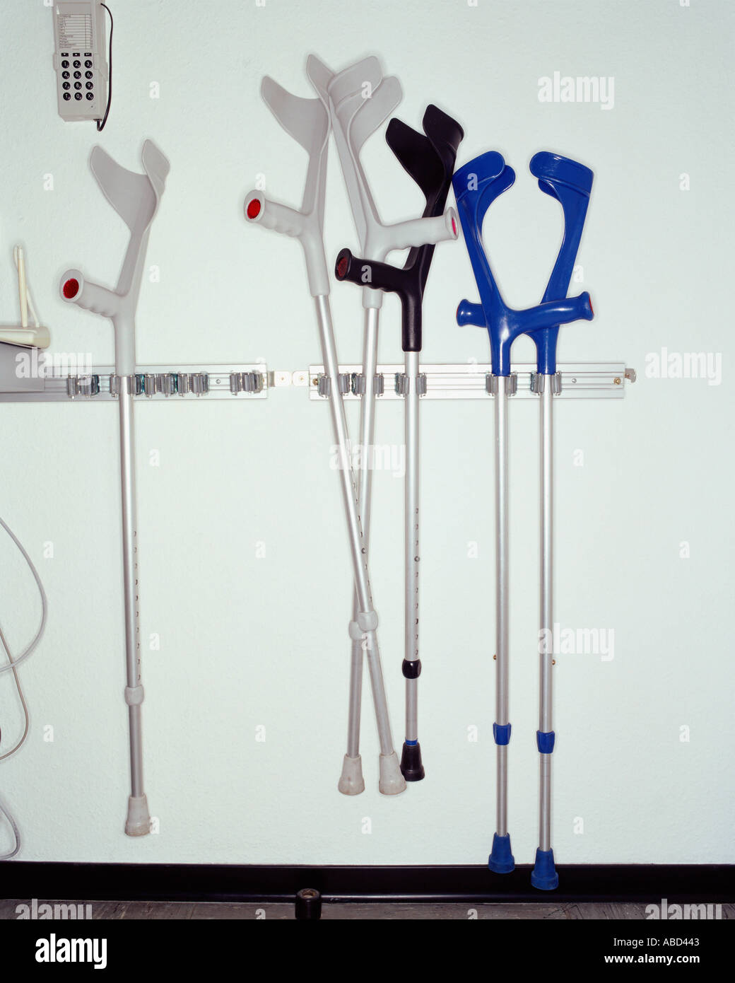 Crutches at the wall hi-res stock photography and images - Alamy