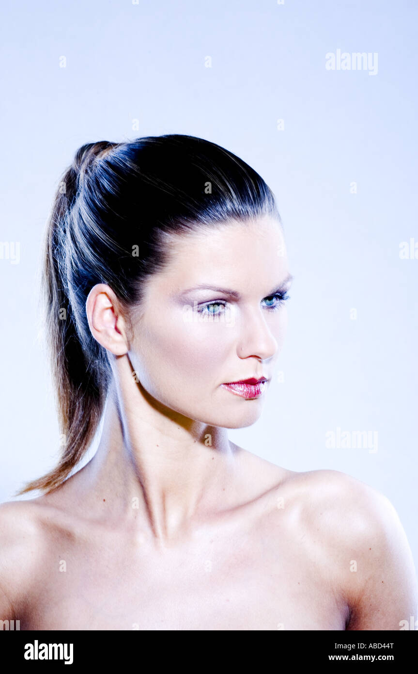 Portrait einer Frau portrait of a woman Stock Photo - Alamy