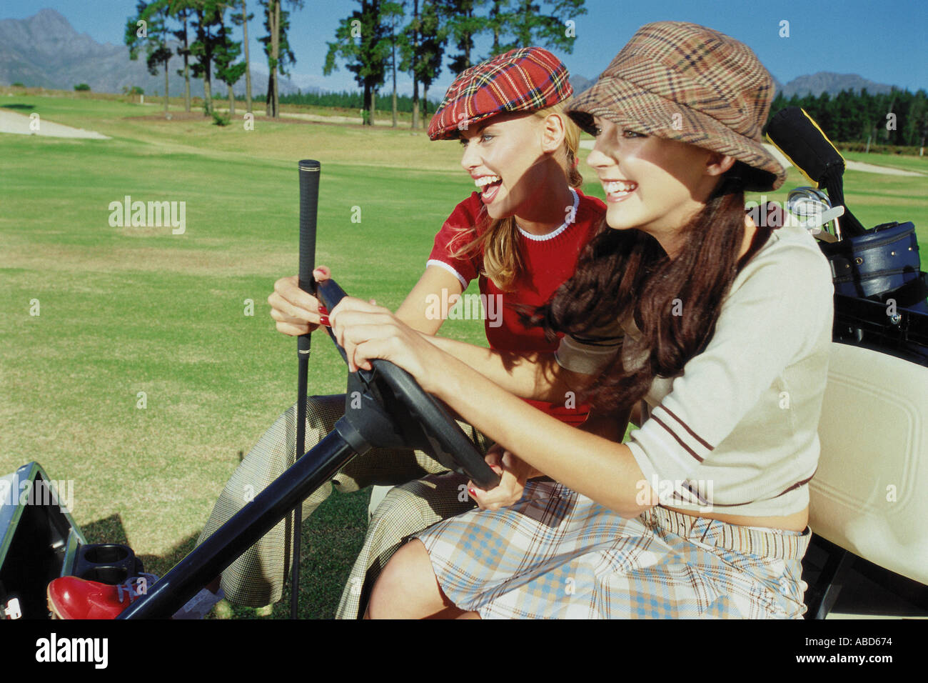 Club female golfer facial hi-res stock photography and images - Alamy
