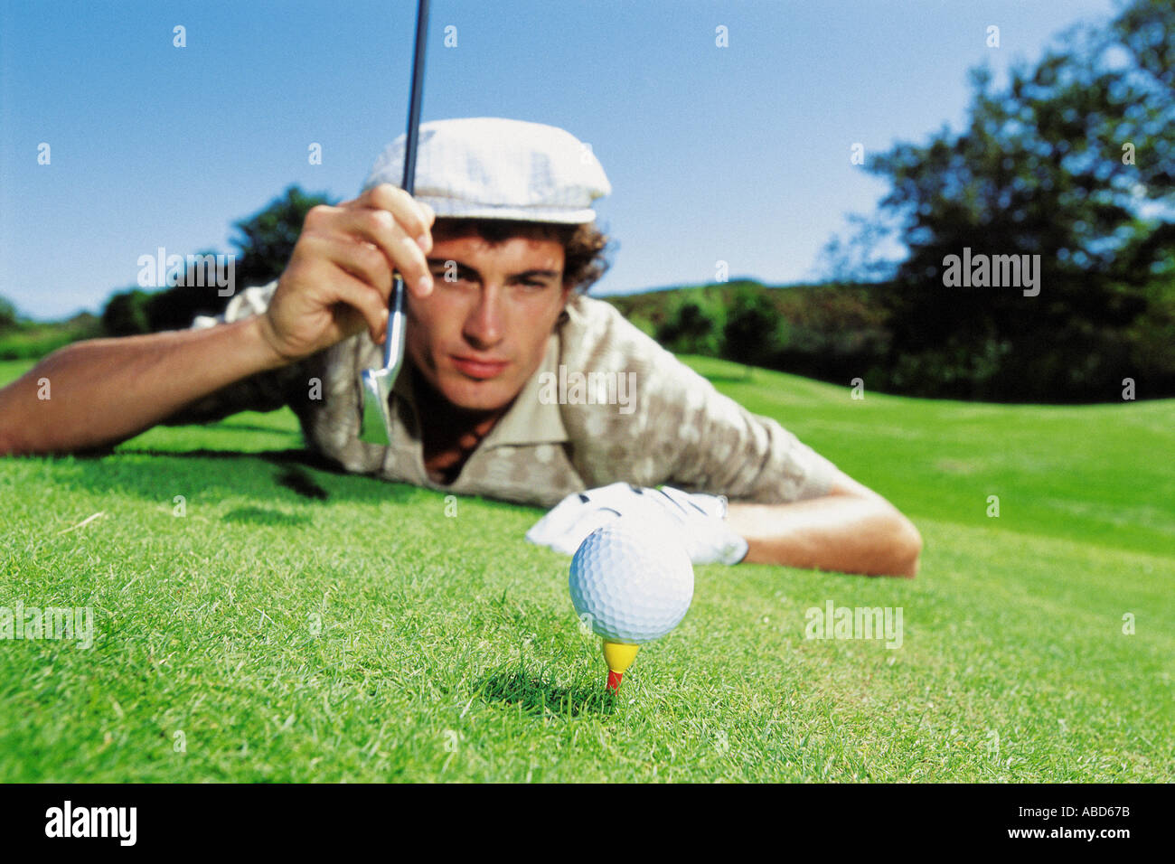 Portrait man playing golf hi-res stock photography and images - Alamy