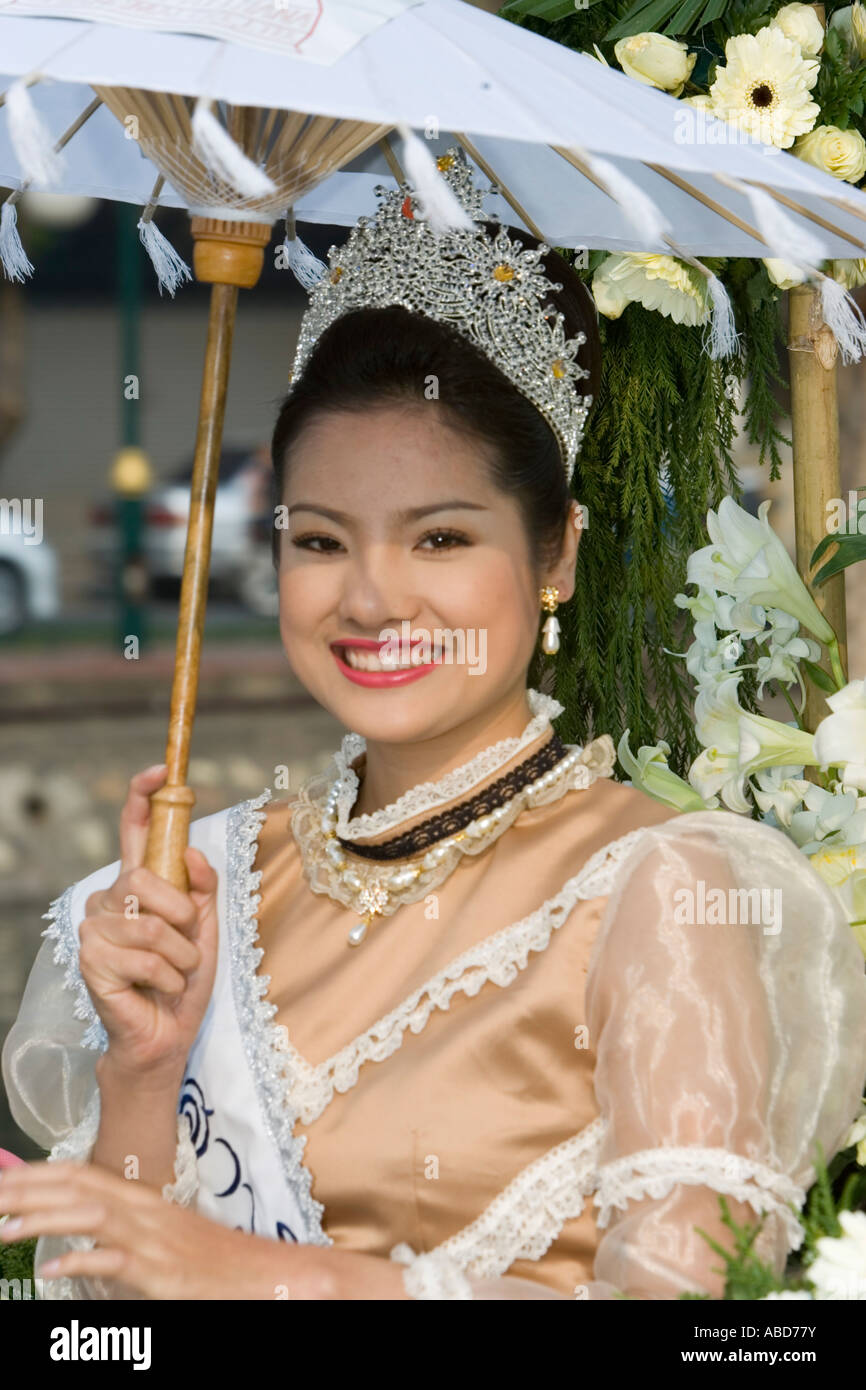 Float costume participant parade Chiang Mai Flower Festival north ...