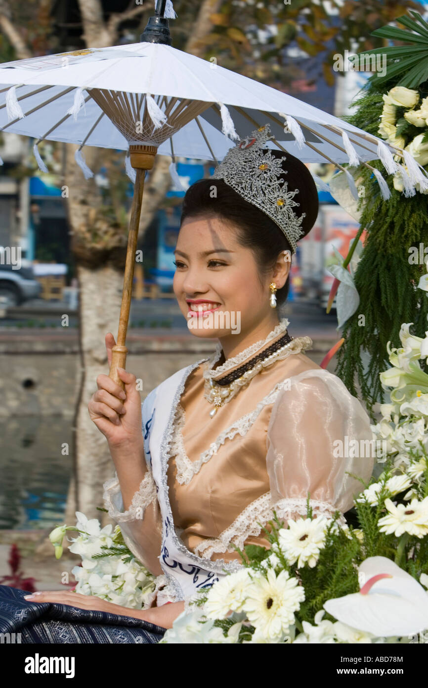 Float costume participant parade Chiang Mai Flower Festival north ...