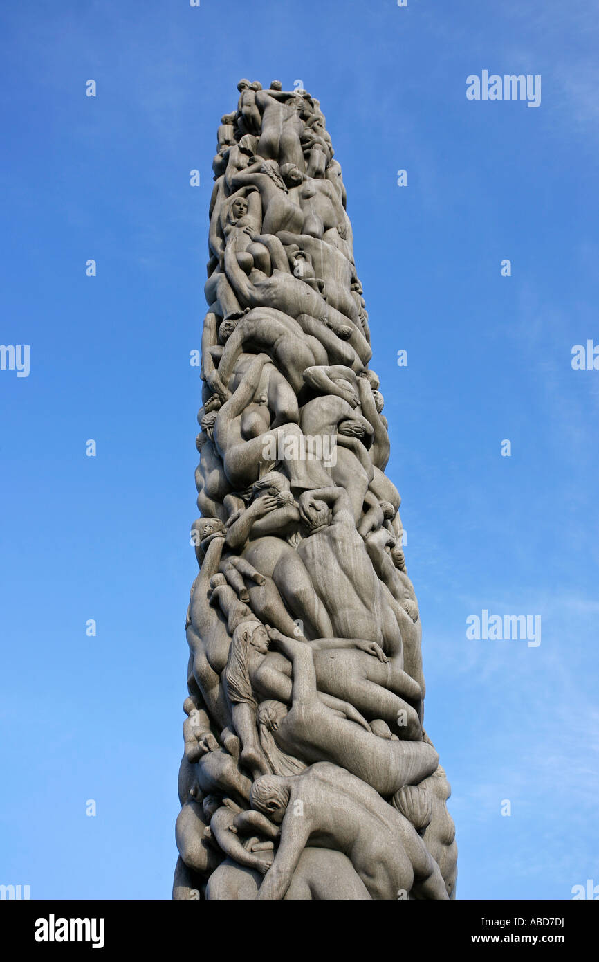 Monolith Vigelandsparken Oslo Norway Europe Stock Photo - Alamy