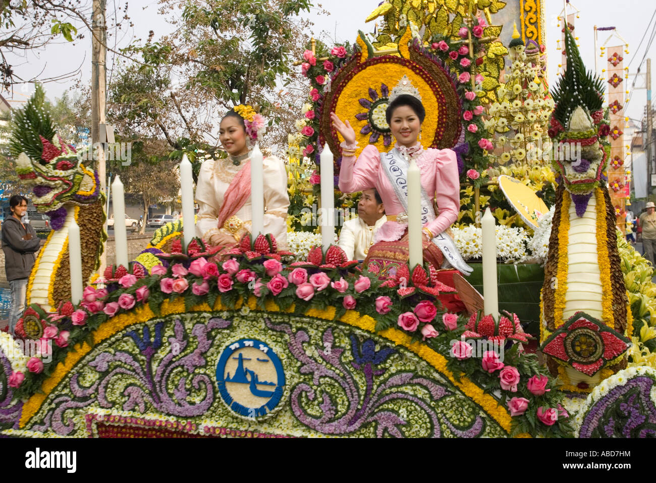 Float costume participants parade Chiang Mai Flower Festival north ...