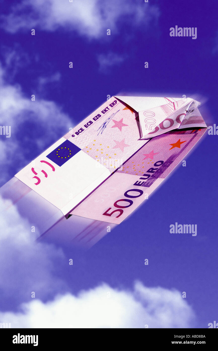 The Flying Euro Stock Photo - Alamy